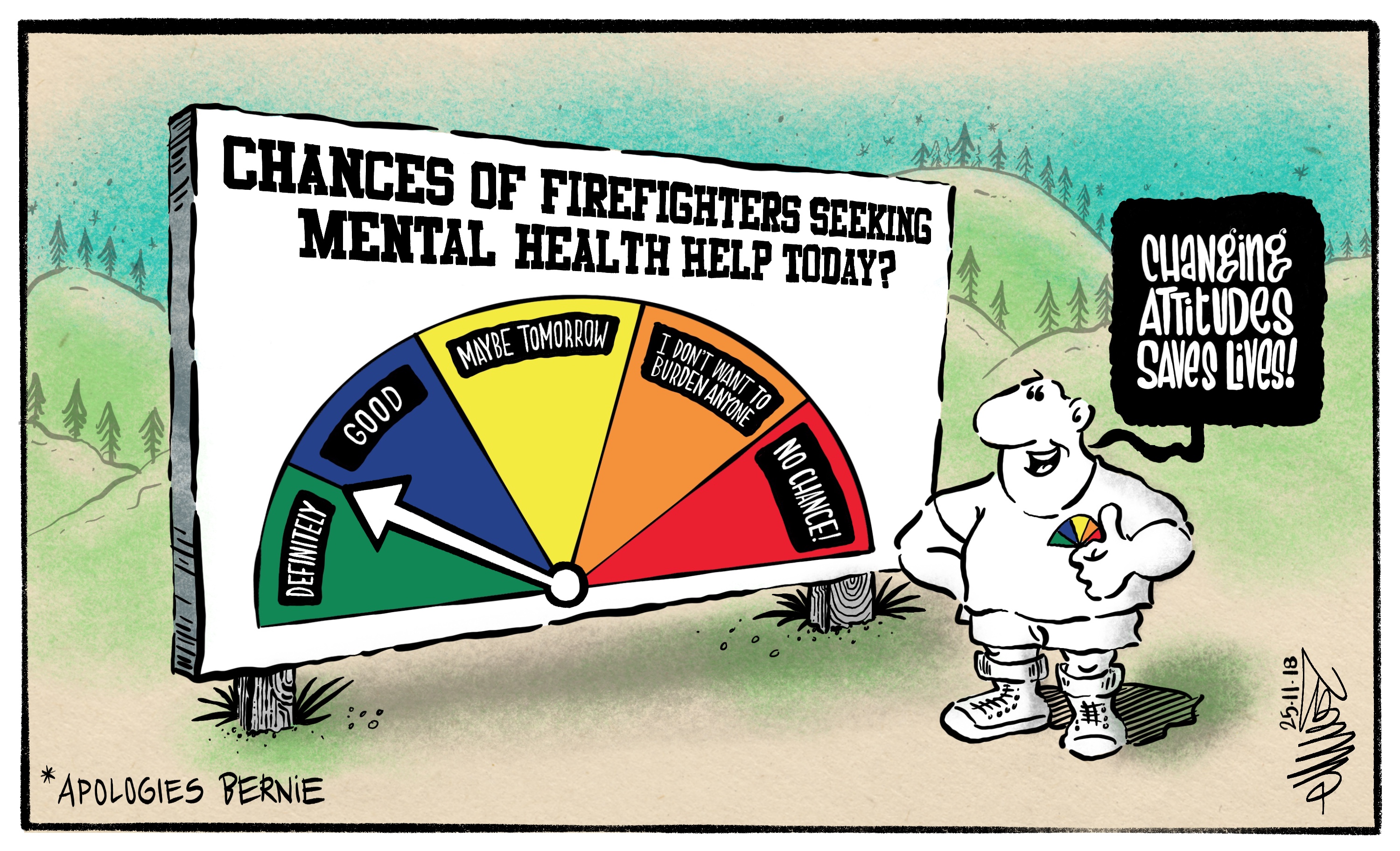 Firefighters Mental Health Cartoon – Emma Cook